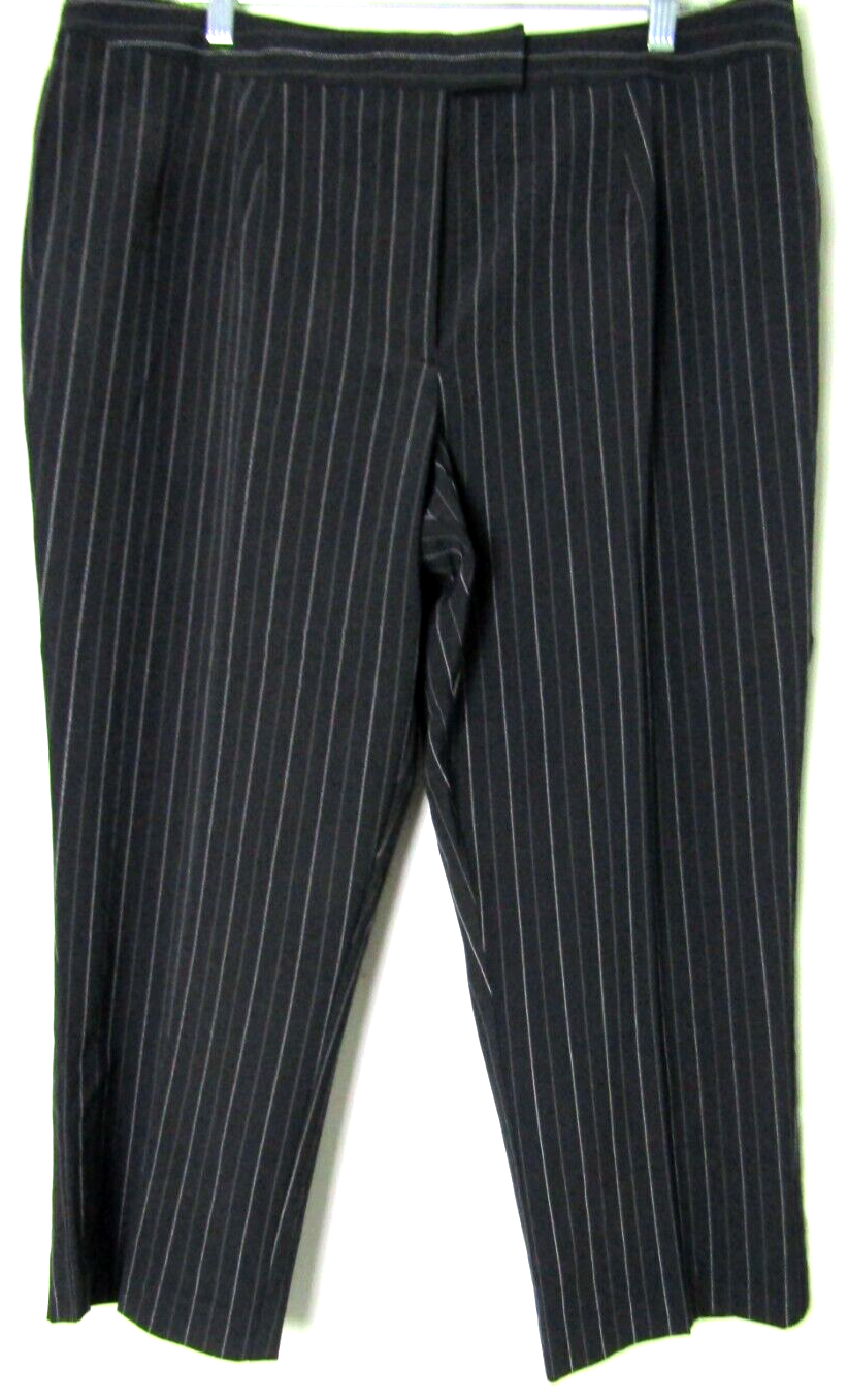 Shape FX Black White Stripe Lined Tummy Control shapewear Capri Plus ...