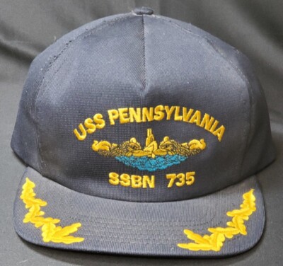 USS PENNSYLVANIA SSBN-735 US NAVY SUBMARINE Military Blue Snapback Cap ...