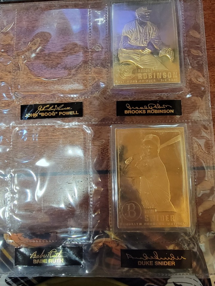35- 22kt Gold Plated Baseball Cards From The Danbury Mint | eBay