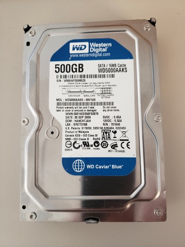 Western Digital WD WD5000AAKS 500GB 3.5" SATA II Hard Drive ...