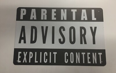 Parental Advisory Explicit Content Metal Tin Signs - Music Uncensored ...
