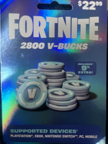 Fortnite Gift Card 2800 v Bucks Compatible with All Devices | eBay