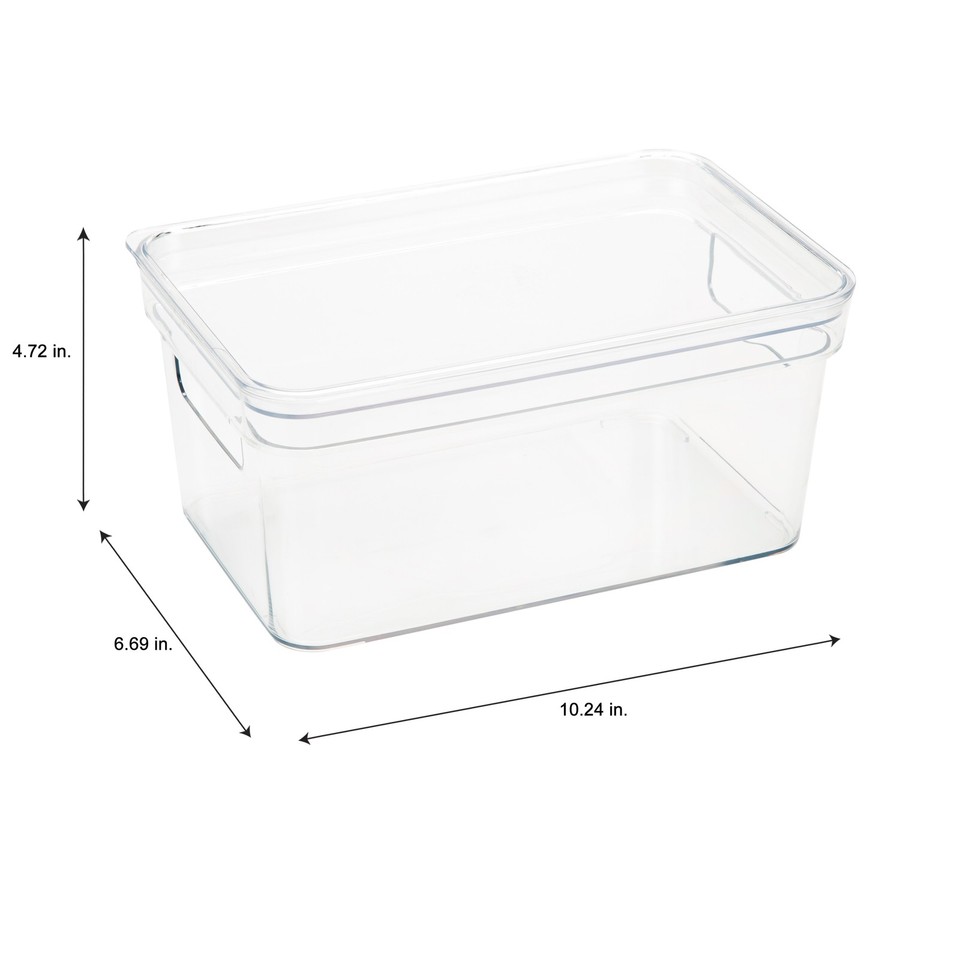 Simplify Small Lidded Storage Bin Dimensions: 10.24" x 6.7" x 4.72 ...