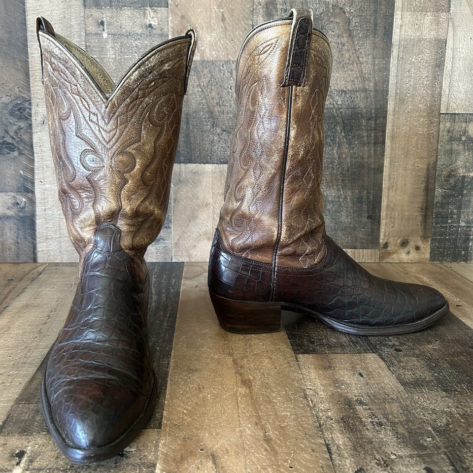 Dan Post Vintage Alligator Western Cowboy Boots Mens 11 D | eBay