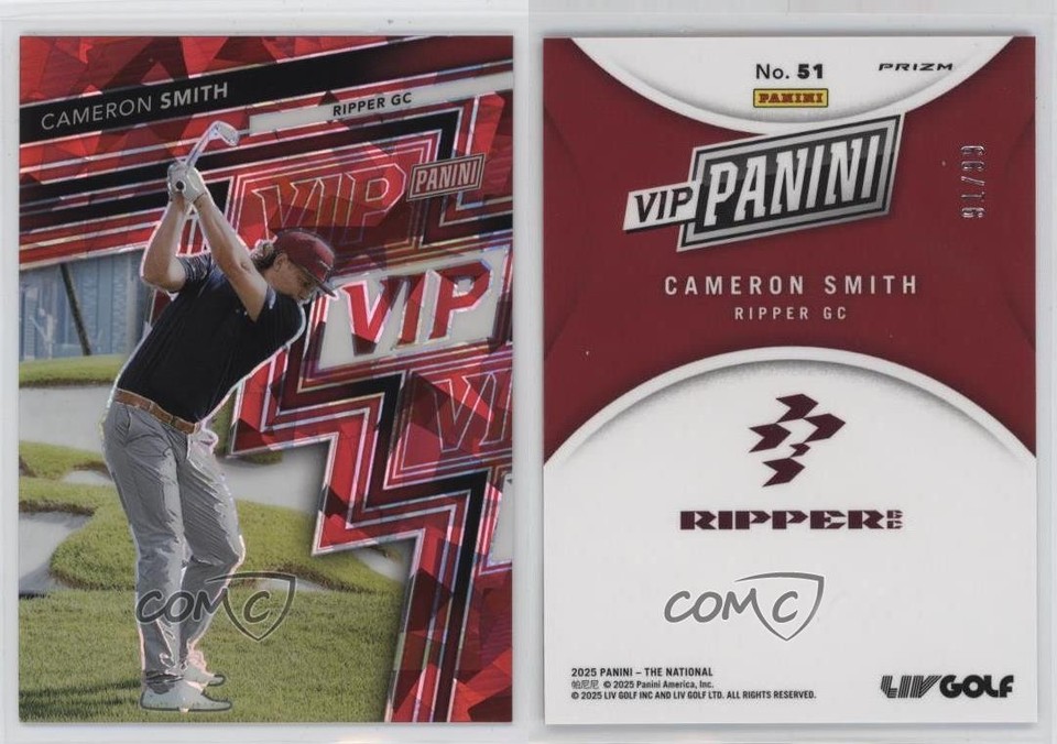 2025 National Convention VIP Gold Pack Red Sparkle Prizm 91/99 Cameron ...
