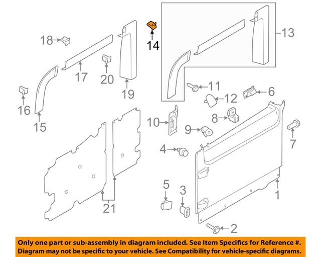 4 Pcs Ford OEM Back Door-side Trim Clip W710338S424 for sale online | eBay