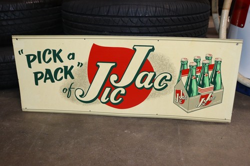 1950s Jic Jac Soda Advertising 6pack Logo Tin Sign TAC Auth | eBay
