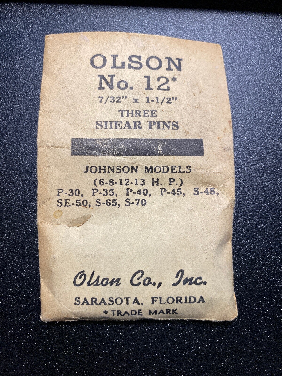 Olson Outboard Motor Shear Pin Set No. 12 (7/32" x 1-1/2") Johnson ...