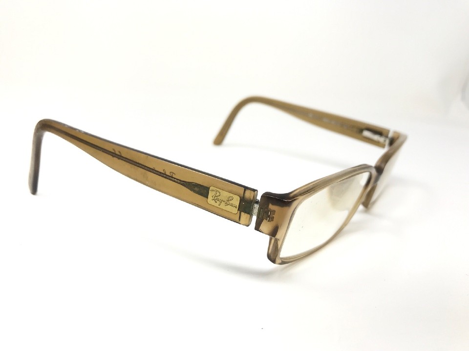 RAY BAN RB4144 2203 Eyeglasses Frame 53-15-140 Brown Crystal Polish ...