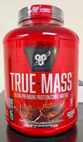 BSN True Mass Premium High Calorie Whey Protein Weight Gainer 5.82LB ...