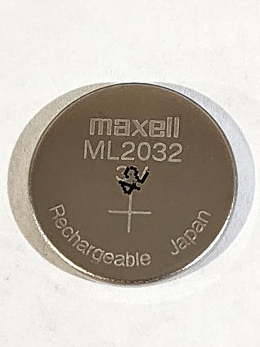 1 pc ML2032 ML 2032 3v RECHARGEABLE LITHIUM BATTERY MANUFACTURED 02/ ...
