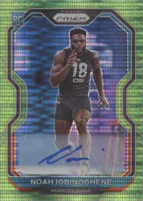 2020 Panini Prizm - Rookie Noah Igbinoghene #340 Neon Green Pulsar ...