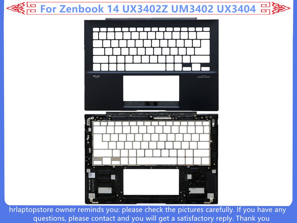 For ASUS Zenbook 14 UX3402 UX3402 LCD Back Cover / Upper Case Palmrest ...