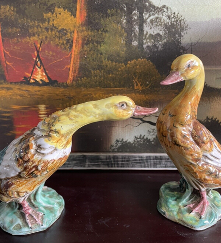 Vintage Mid Century Modern Italy Hand Painted Duck Figurines P Marioni ...