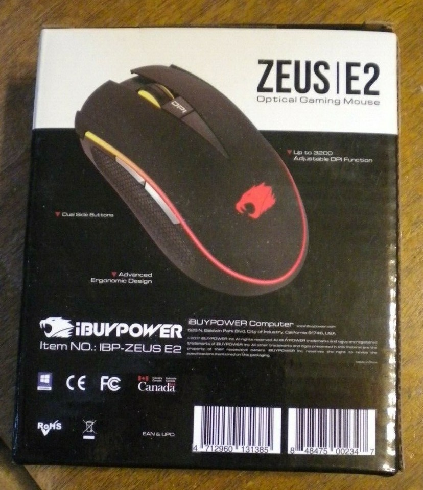 IBUYPOWER IBP-ZEUS E2 OPTICAL GAMING MOUSE | eBay