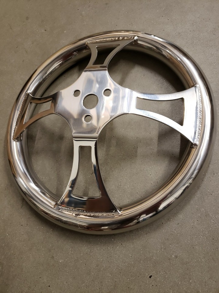 SAND RAIL OFF ROAD BOAT STAINLESS STEERING WHEEL,12" 4 SPOKE,2 1/2 DISH ...