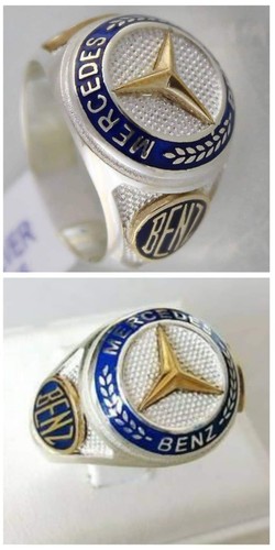 MERCEDES BENZ MEN'S RING PURE TURKISH SILVER 925 UNIQUE CHIC DESIGN US ...
