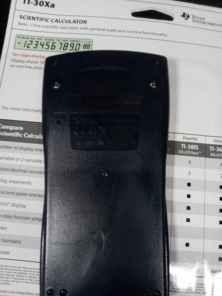 Texas Instruments TI-30XIIS Scientific Calculator 33317198726| eBay