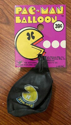 Vintage 1980s Pac-Man Balloon - Bally Midway - National Latex Products ...