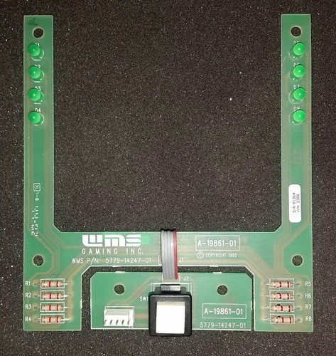 WMS Williams 360 Slant Top Slot Machine BV Light Board Assembly 5779 ...