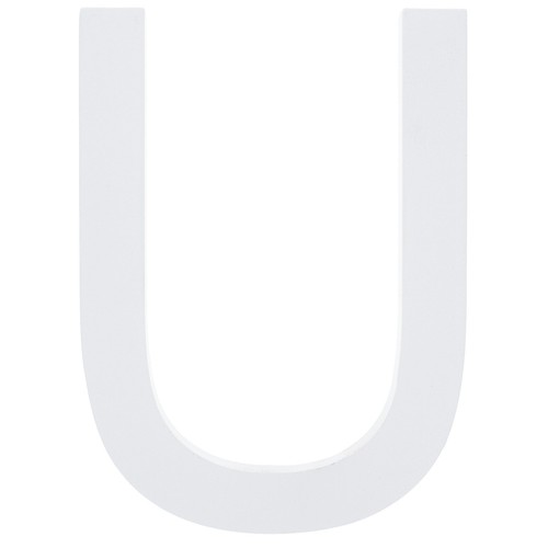 Arial Font White Painted MDF Wood Letter U (6 Inches) | eBay