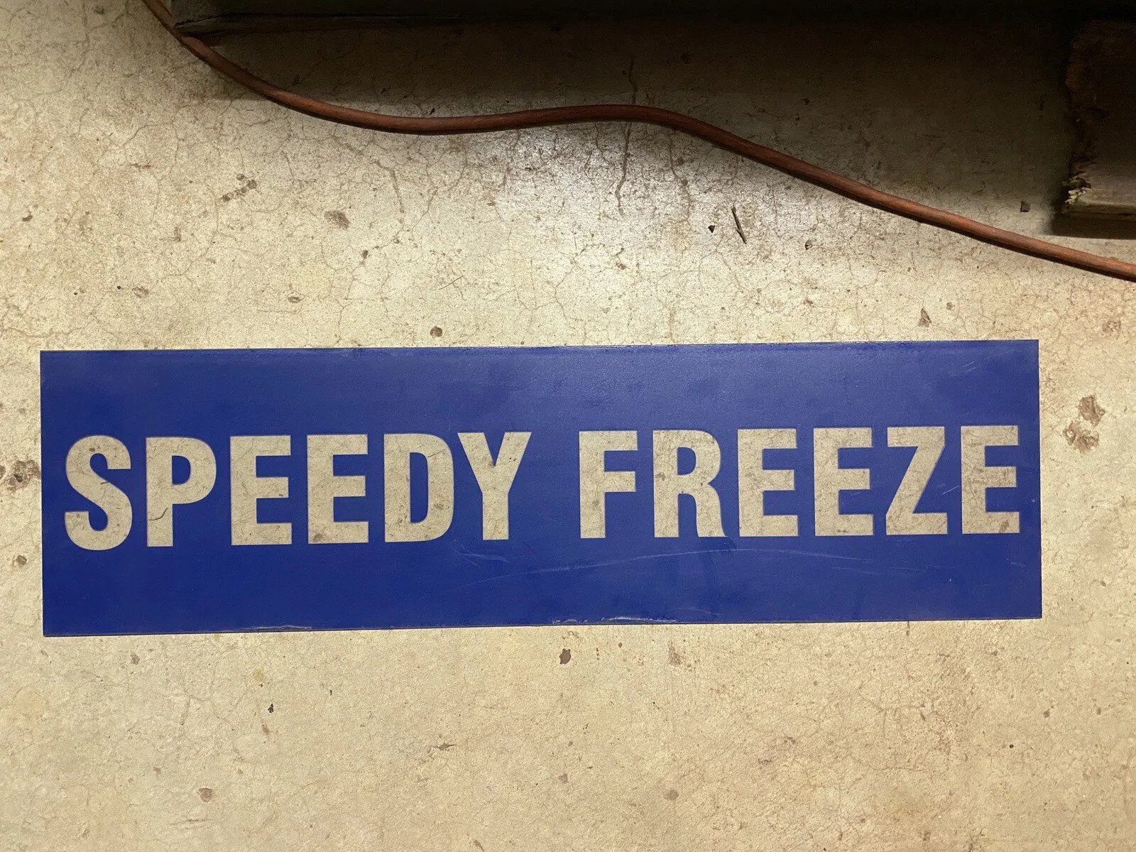 SPEEDY FREEZE SIGN 30” x 8-1/2'' PLASTIC SPEEDWAY GAS STATION MARATHON ...
