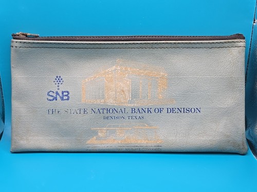 Vintage Rare State National Bank Of Denison Texas Money Pouch Bag | eBay
