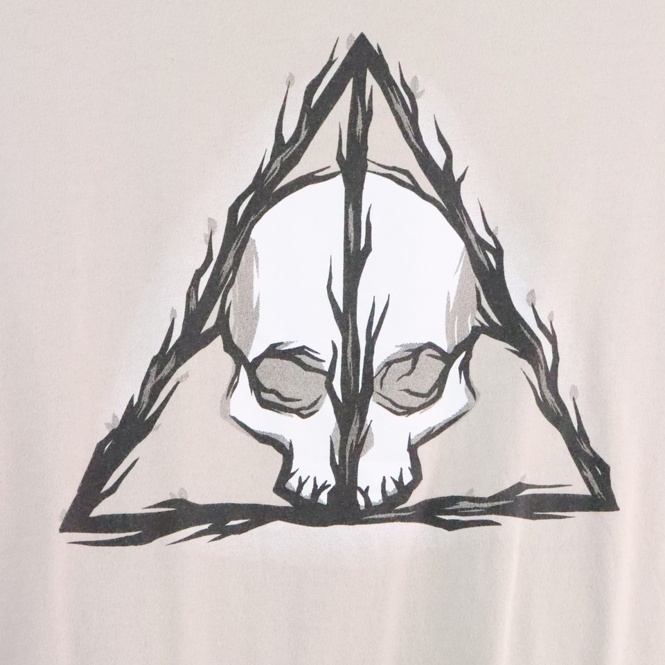 TeeTurtle Men’s XL Beige Harry Potter Deathly Hallows Skull Graphic Tee ...