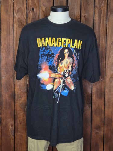 Vintage 2004 Damageplan Devastation Tour Nekkid Lady Shirt 2XL Dimebag ...