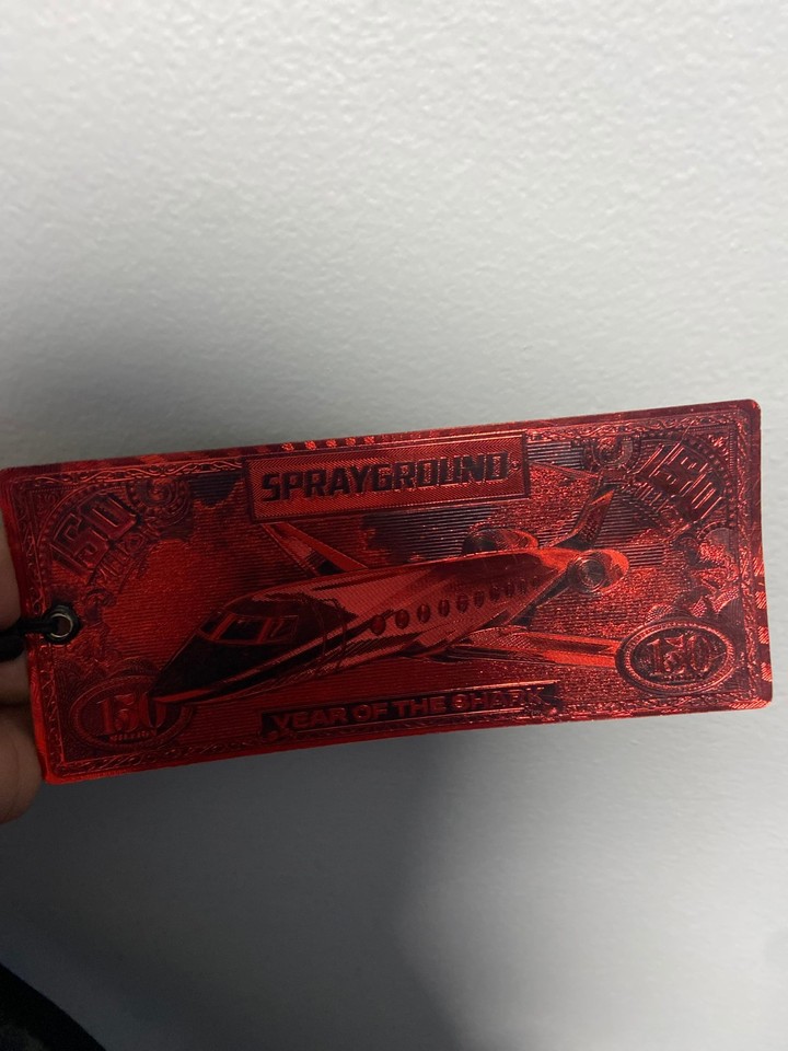 Sprayground $150 Million Shark Gold Foil Tag – Rare Red Back ...