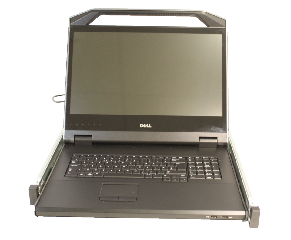 Dell 18.5" LED TFT KMM Rack Monitor Keyboard Console DKMMLED185-201 ...