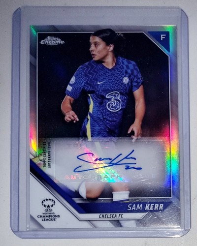 Topps Champions League Sam Kerr Autograph Card Chelsea soccer Samantha ...
