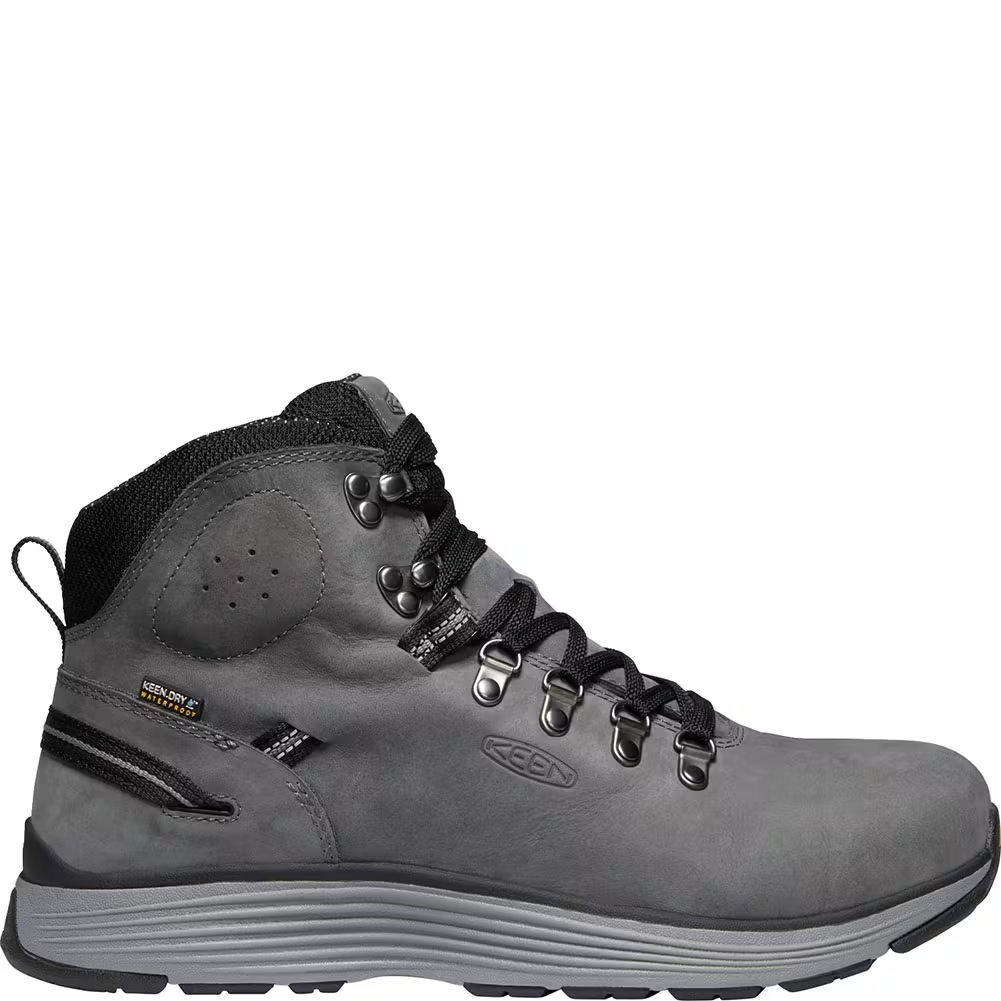 Keen Z34127 Mens Grey Utility Manchester 6" Waterproof Lace-Up Boot ...