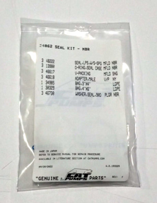 Cat Pumps Seal Kit #34062 for Cat 5DX | eBay