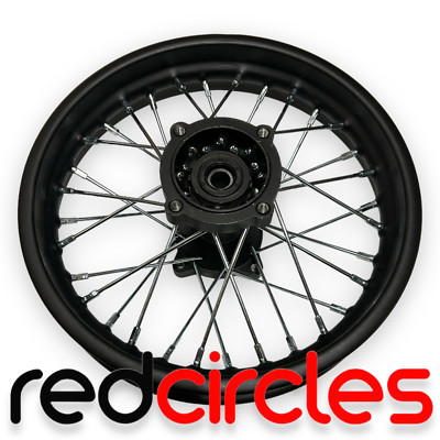 BLACK 12" REAR SDG PIT BIKE WHEEL fits STOMP M2R 10TEN RFZ WPB PITBIKES ...