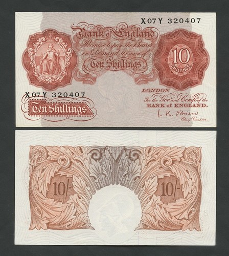 ENGLAND 10 shilling notes 1930-71 QEII GENUINE 100% TRUSTED UK SELLER ...