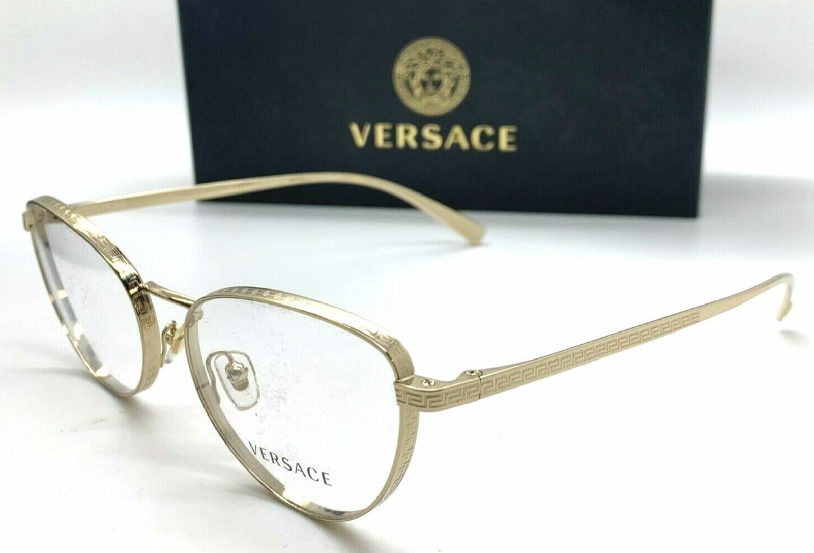 New Versace Reading Glasses VE Mod.1266 1252 54-17 140 Shiny Gold ...
