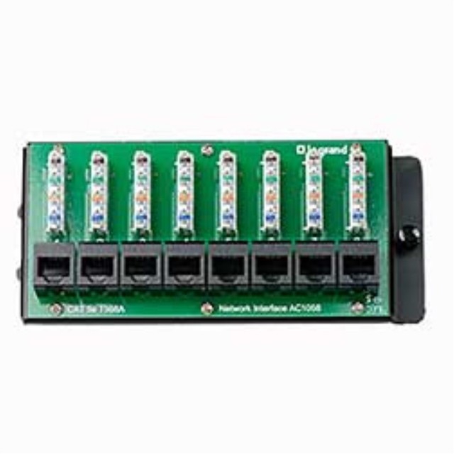 Legrand - OnQ AC1058 8-port 5e Network Interface Module 12 Cat 6 for ...