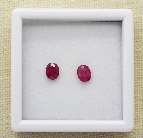 Natural 1.00ct Oval Cut Loose Ruby Lot of 2 | eBay
