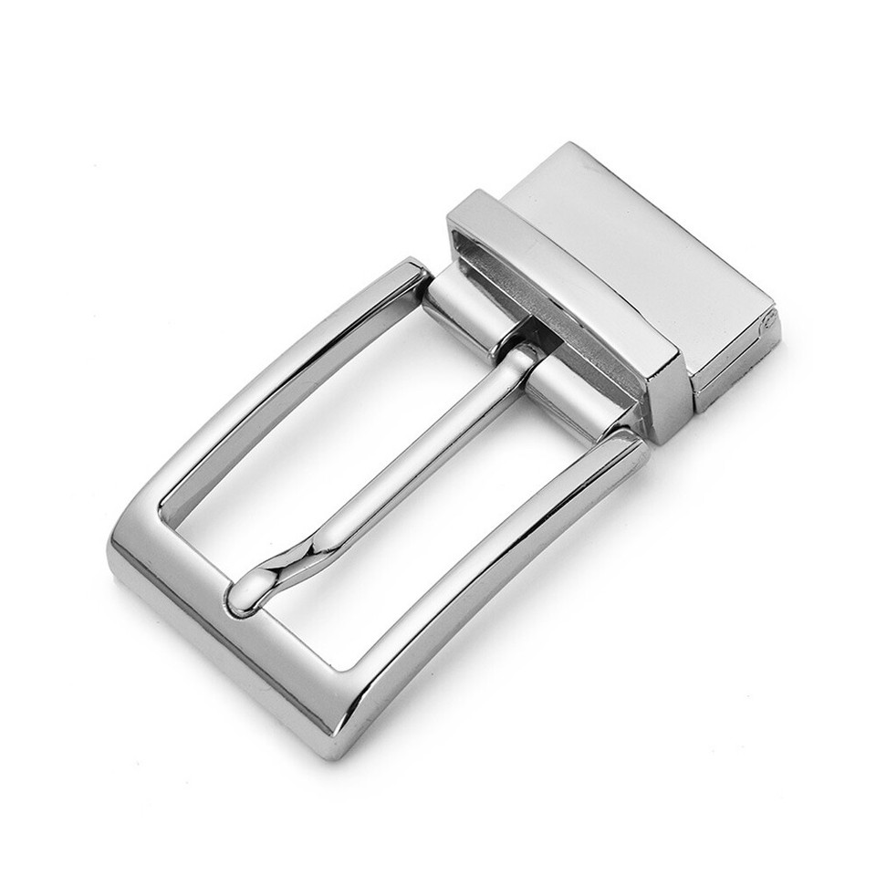 New Reversible Belt Buckle Replacement Pin Buckle Rectangular Silver US ...