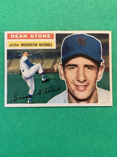 1956 TOPPS #87 DEAN STONE, WHITE BACK, WASHINGTON NATIONALS, NM | eBay