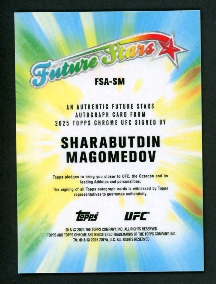 2025 Topps Chrome UFC SHARA BULLET MAGOMEDOV Auto Future Stars ...