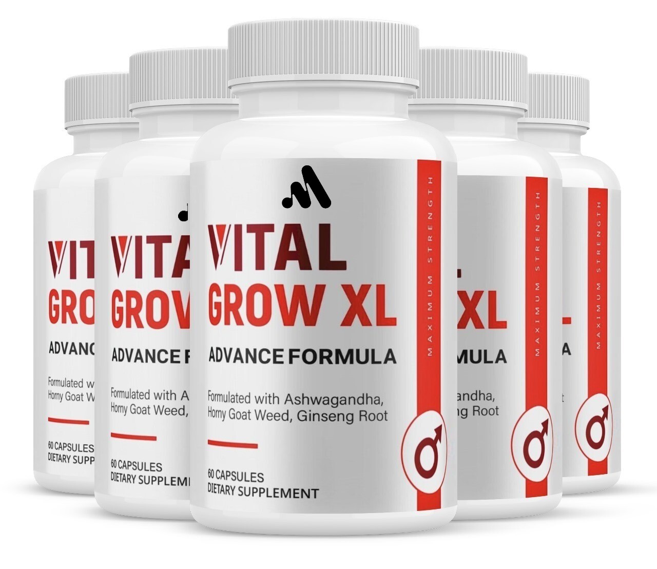 (5 Pack) Vital Grow XL Capsules Male Supplement for Stamina Men (300 ...