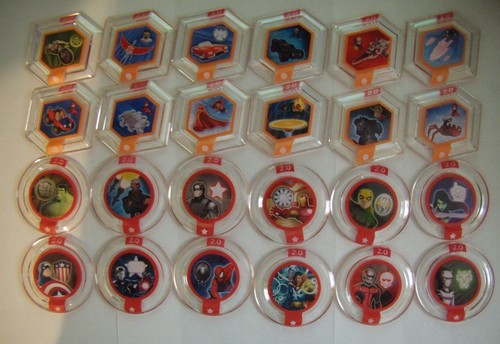 DISNEY INFINITY 2.0 Marvel Heroes Power Disc Lot of 24 Toy & Ability ...