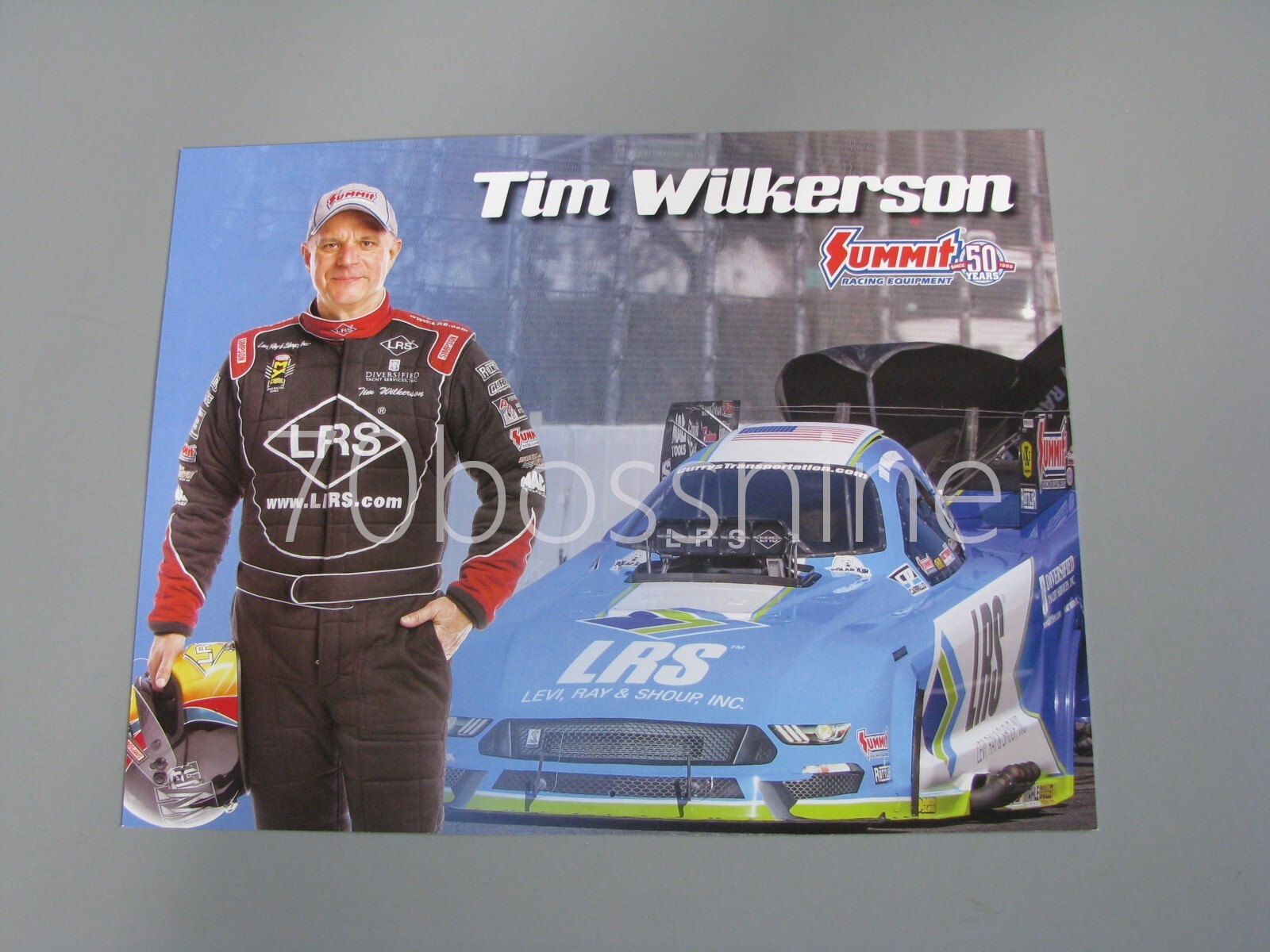 TIM WILKERSON 2018 LEVI RAY SHOUP FUNNY CAR 8.5x11 NHRA DRAG RACING ...