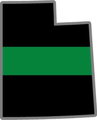 4" Utah UT State Thin Green Line Military Ranger Federal Agent Decal ...