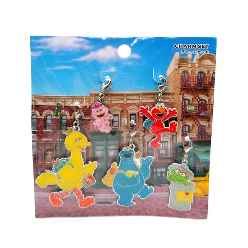 Sesame Street BIG BIRD ELMO OSCAR CADABBY Set of 5 ENAMEL CHARM ...