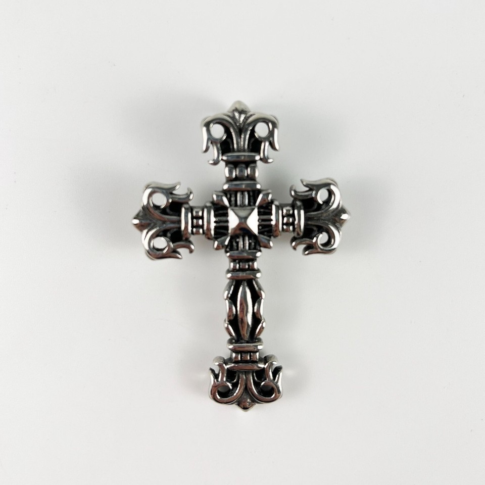 Men's Jewelry Large Stainless Steel Cross Pendant Biker Gothic Unisex ...