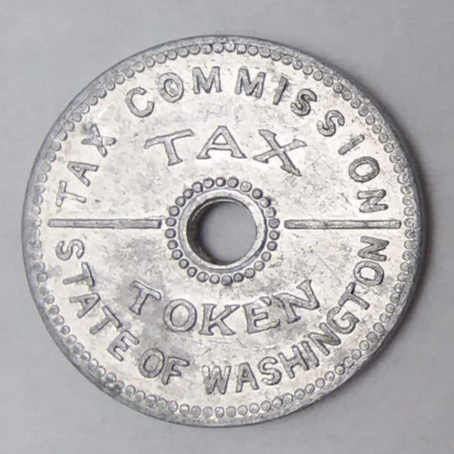 State of Washington 1935 Sales Tax Commission 10 Cent Aluminium Token ...