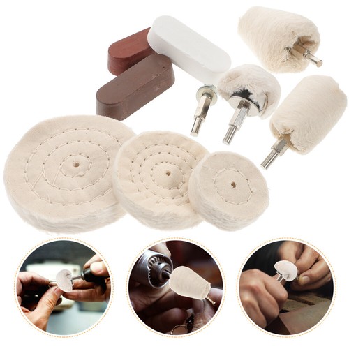 Polishing Wheel Set 10pcs Buffing For Drill Bench Grinder Metalwork | eBay